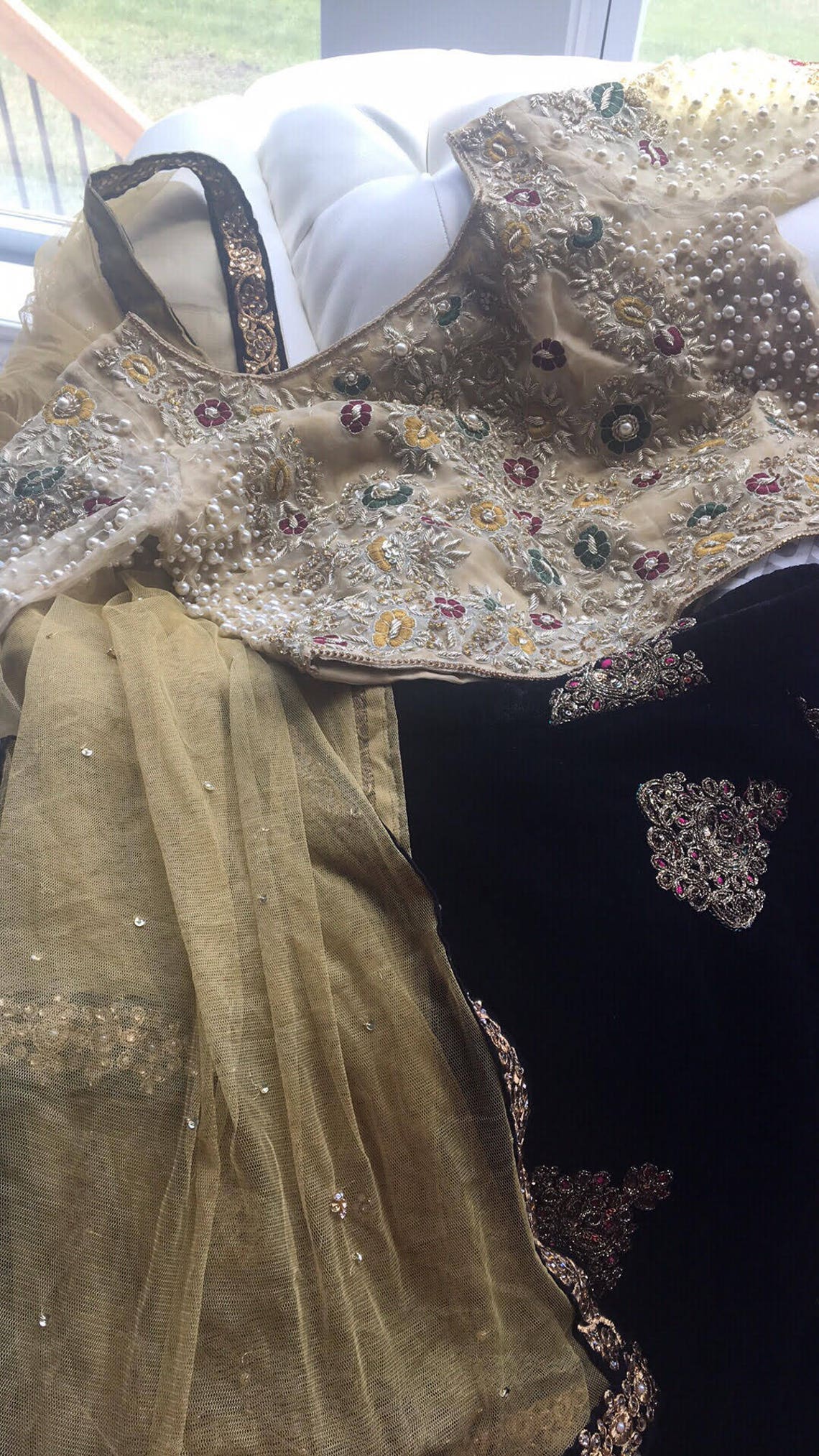 Velvet Lehenga/gharara With Hand Emb Organza Choli With | Etsy India