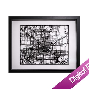 HOUSTON Texas Map SVG for Laser, CNC, Vinyl, Cricut - Etsy