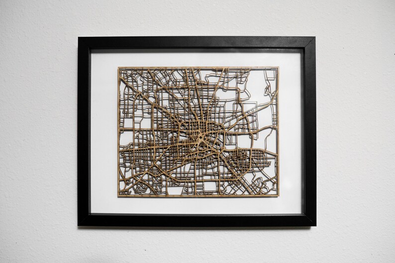 HOUSTON Texas Map SVG for Laser CNC Vinyl Cricut - Etsy