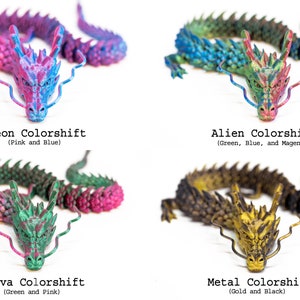 MULTICOLOR 3D Printed Articulated Dragon! - Etsy