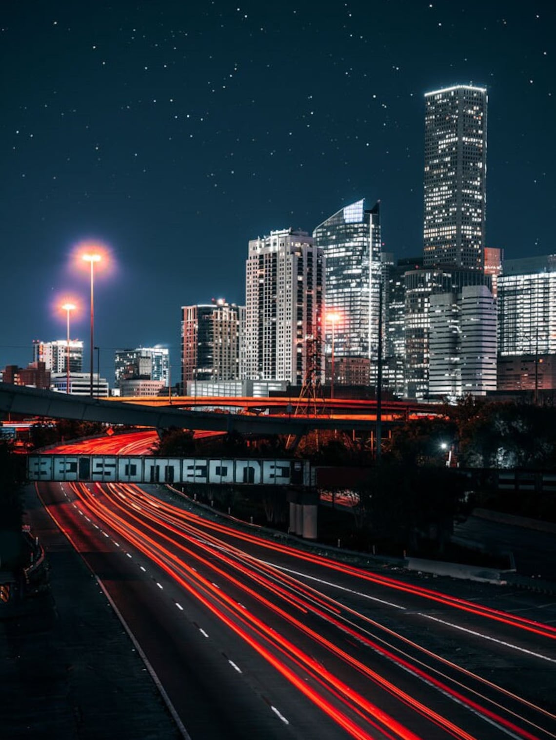 Houston Skyline - Be Someone - Etsy