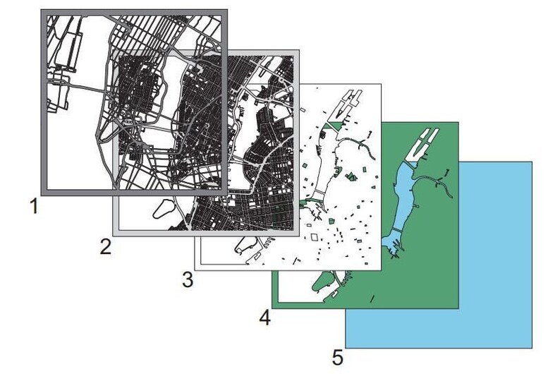 New York City Map Vector SVG File for Laser CNC Glowforge - Etsy UK