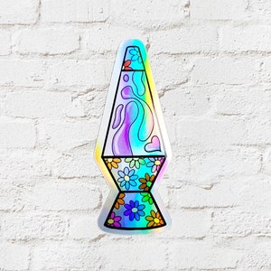 Holographic Lava Lamp Sticker | I Lava You Sticker | Weather Proof ...