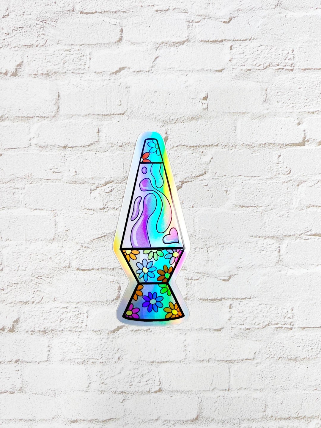 Holographic Lava Lamp Sticker | I Lava You Sticker | Weather Proof ...