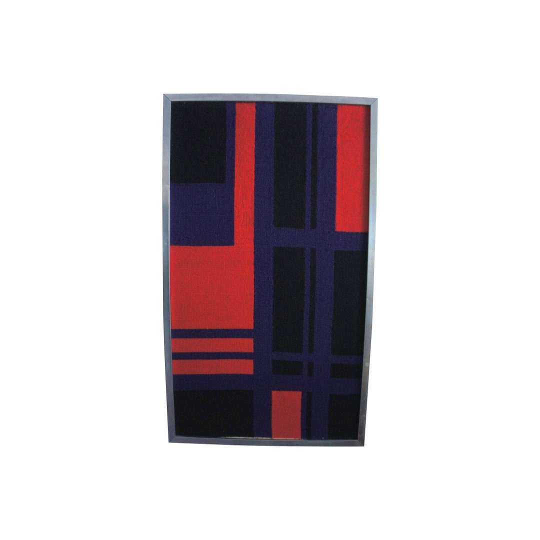 Mid-century Modern Abstract Geometric Needlepoint Artwork - Etsy