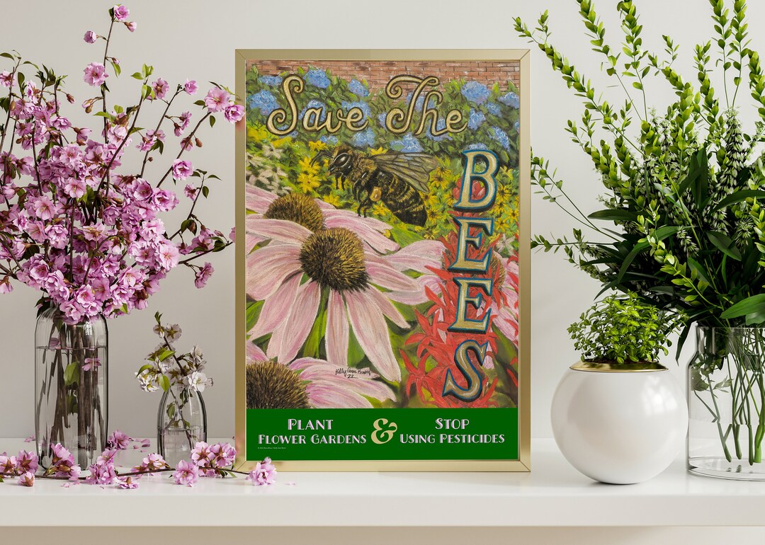 Save the Bees Poster - Etsy