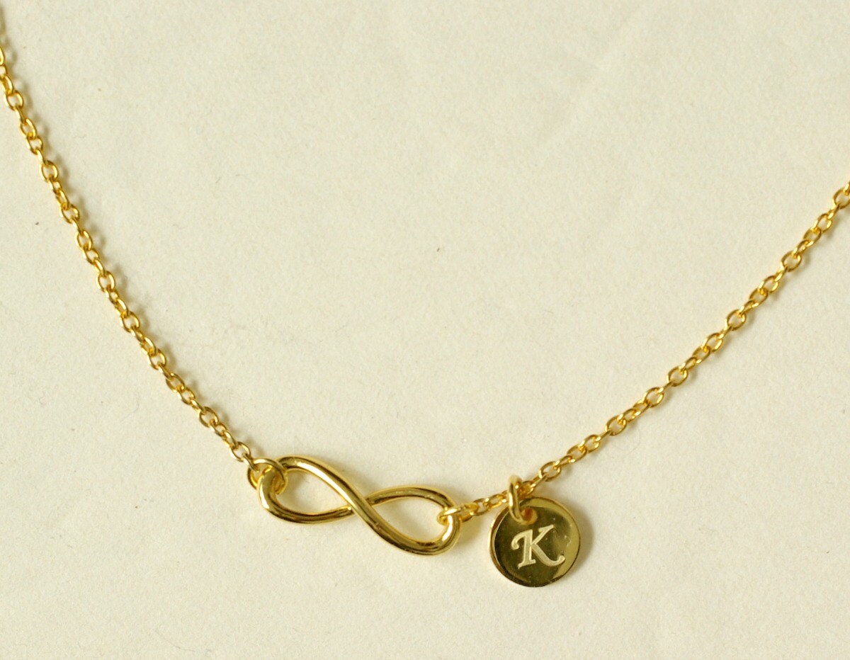 Personalized Infinity Gold Necklace Gold Infinity Necklace - Etsy