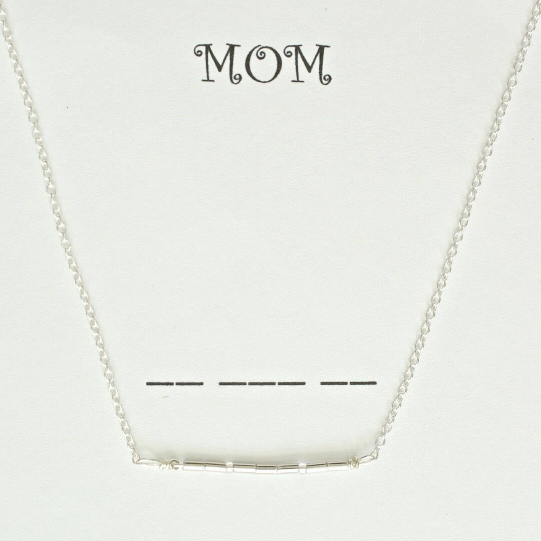 Mothers Day Mom Morse Code Necklace Sterling Silver Mom - Etsy