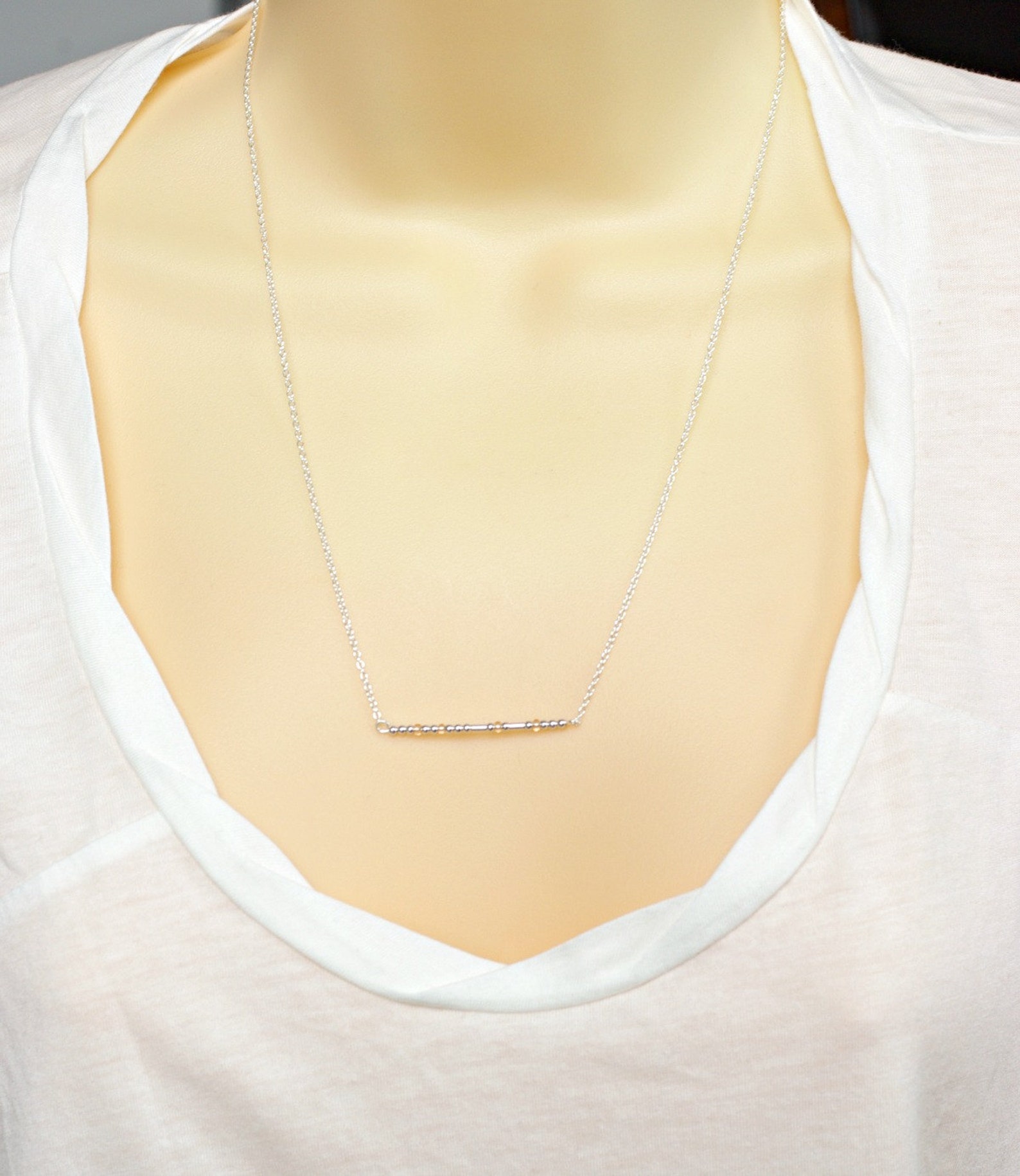 Set of 2 Sterling Silver Morse Code Sisters Necklace, Morse Code ...