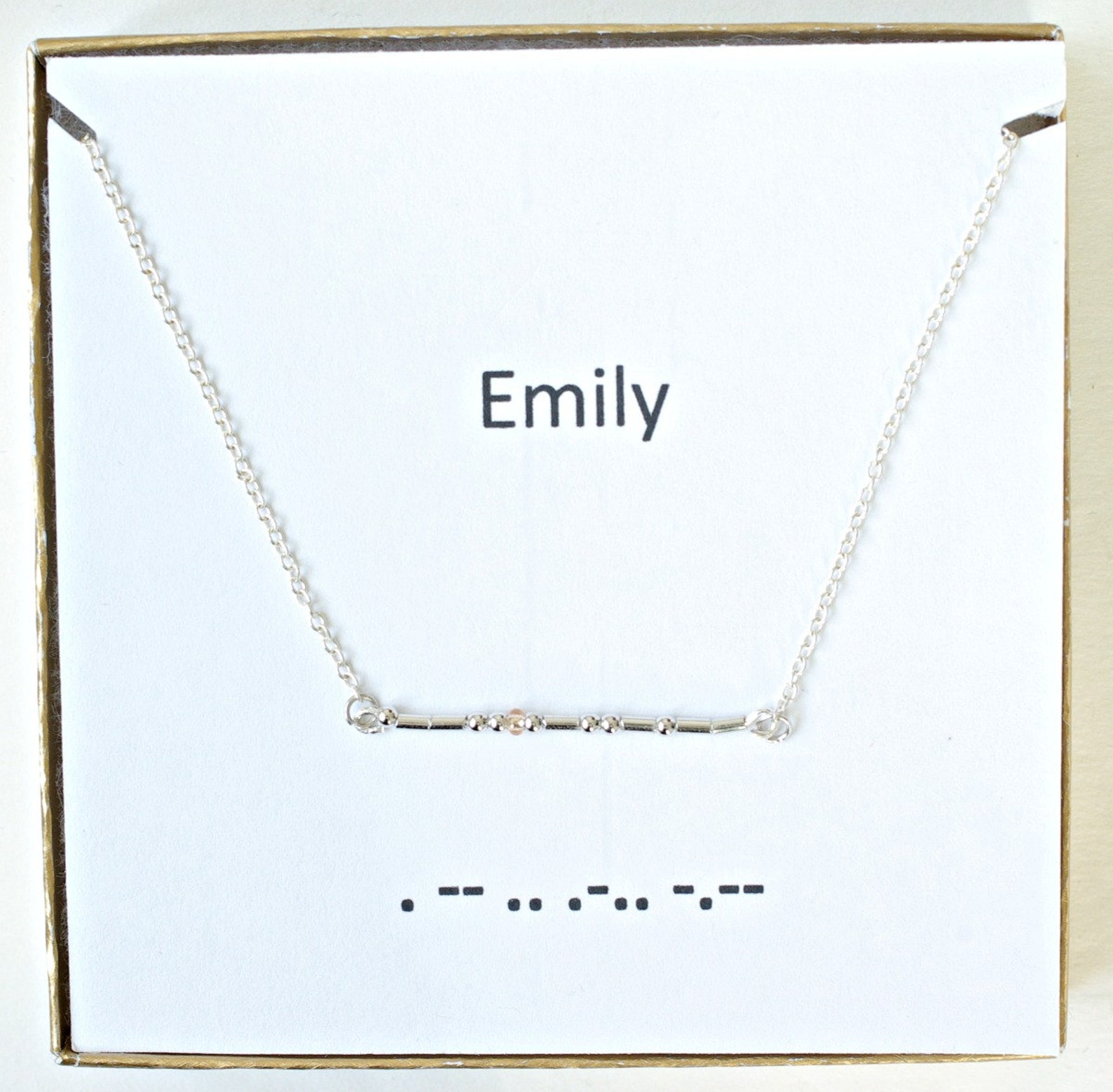 Custom Morse Code Necklace Sterling Silver, Morse Code Name Necklace ...