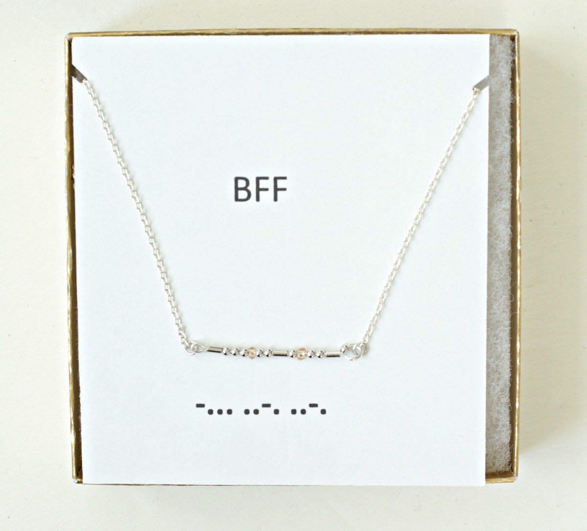 Sterling Silver Morse Code Best Friends Forever Necklace BFF - Etsy