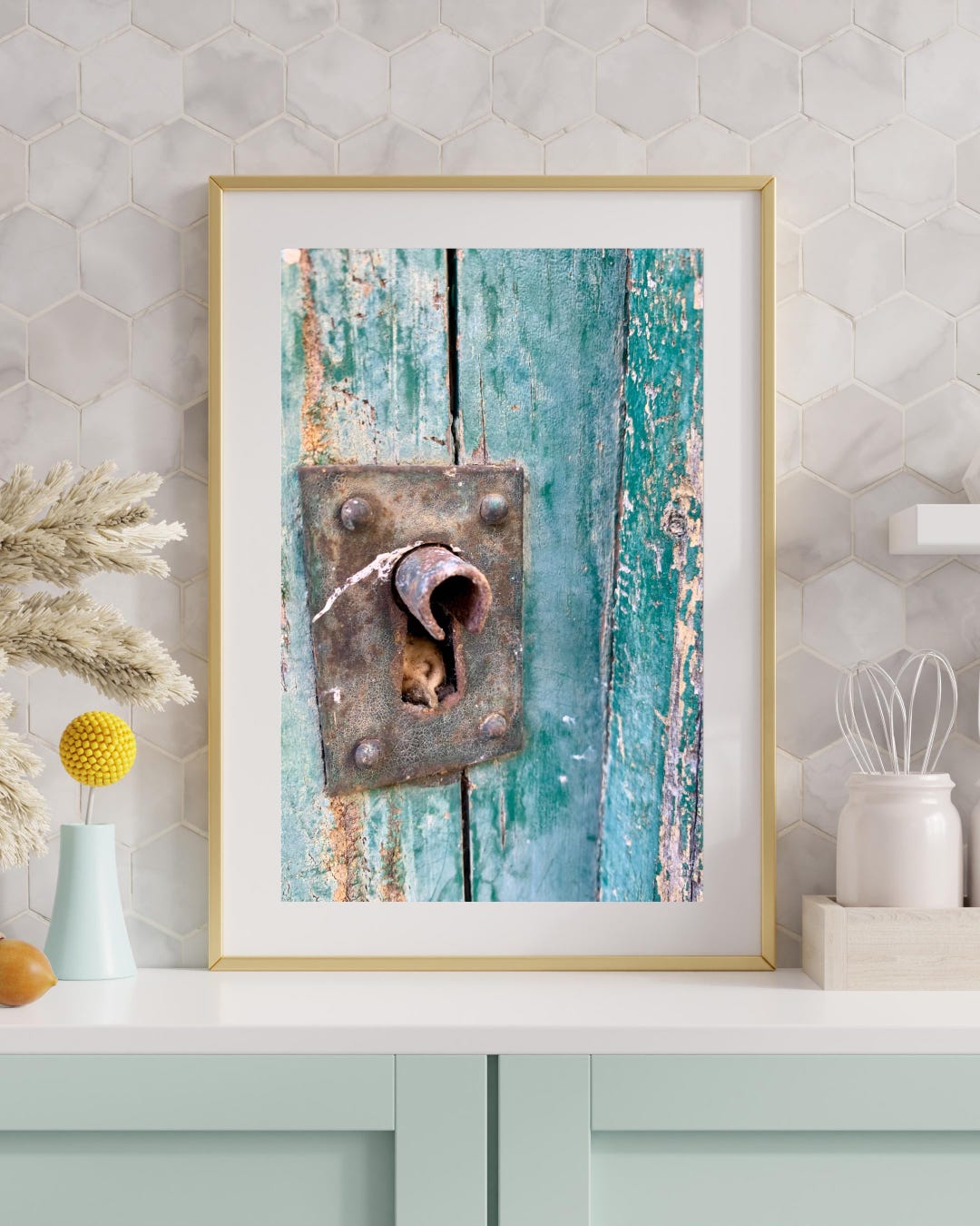 French Fields: Old Lock | Matted Fine Art Photograph of an Old Lock on ...