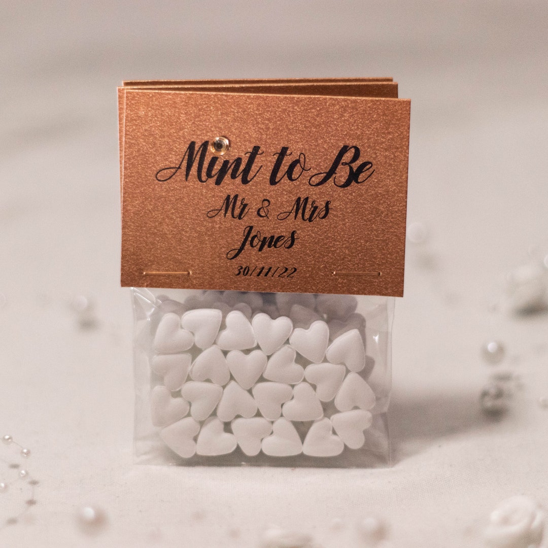 Personalised Wedding Favour Sweets - Mint to Be - Individually Wrapped ...