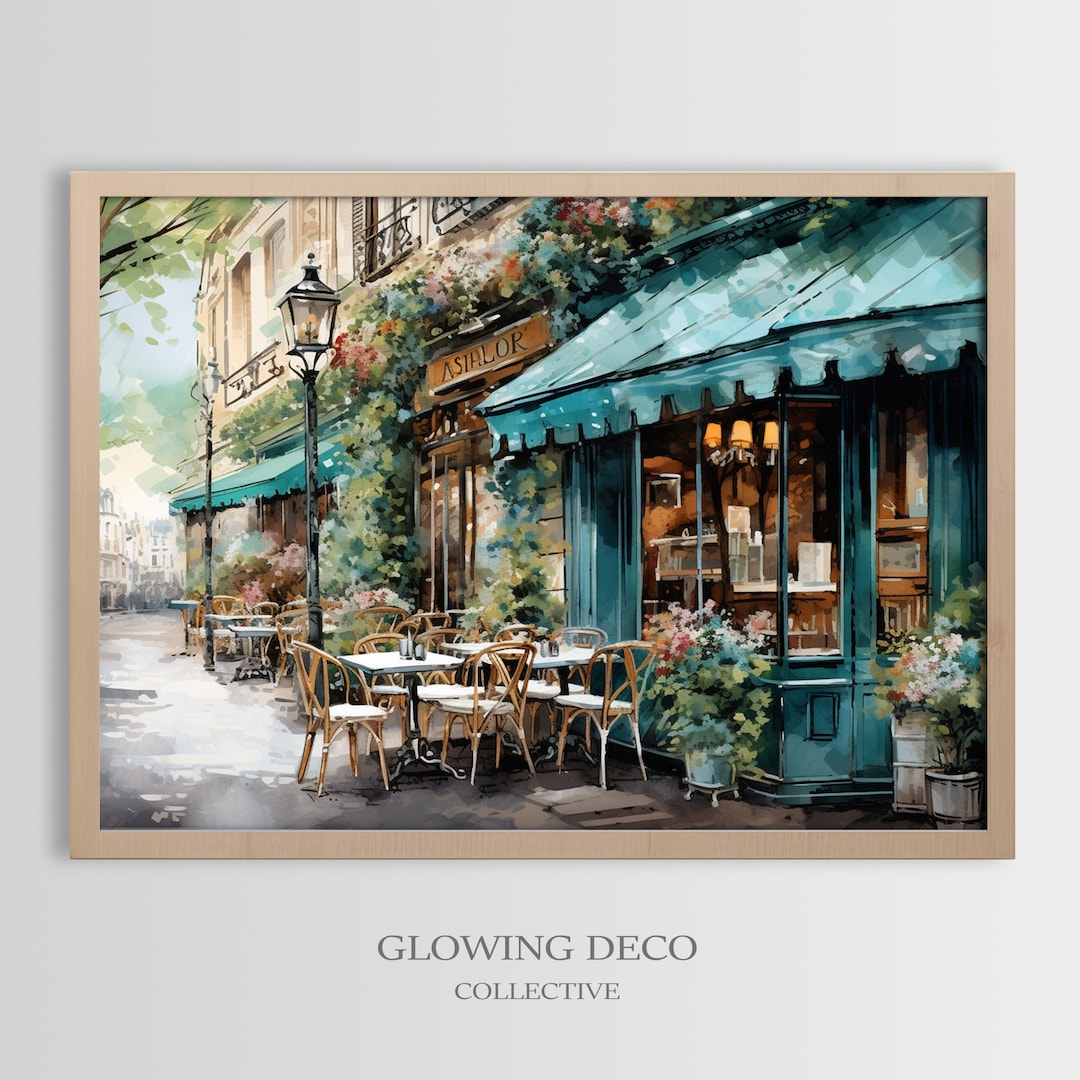Watercolour Landscape French Cafe Wall Art Prints - Enhancing Decor ...