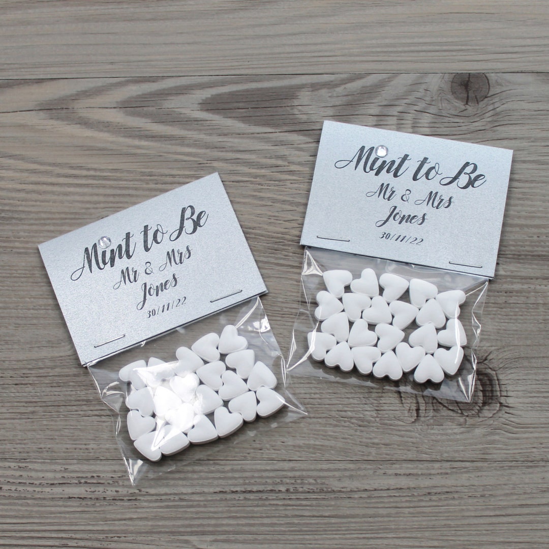 Personalised Wedding Favour Sweets - Mint to Be - Individually Wrapped ...