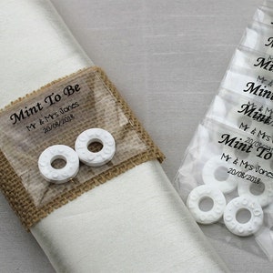 Personalised Wedding Favour Sweets - Mint to Be - Individually Wrapped ...