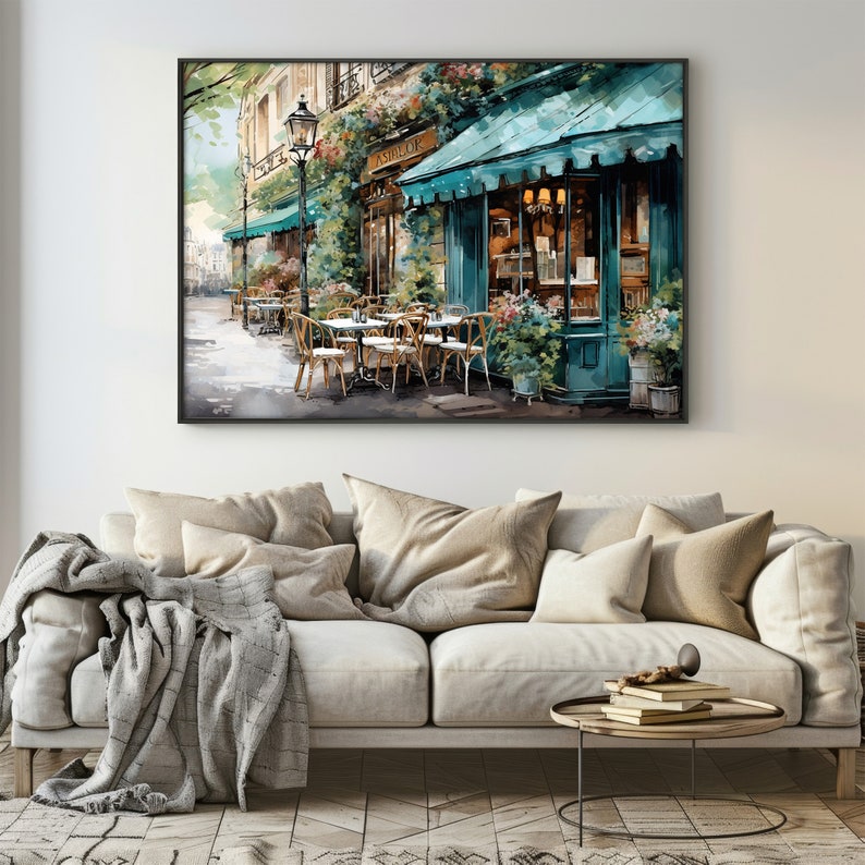 Watercolour Landscape French Cafe Wall Art Prints - Enhancing Decor ...