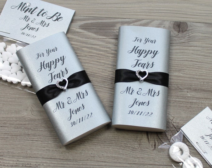 Elegant Wedding Favors, Wedding Tissue Pack, Personalised Wedding ...