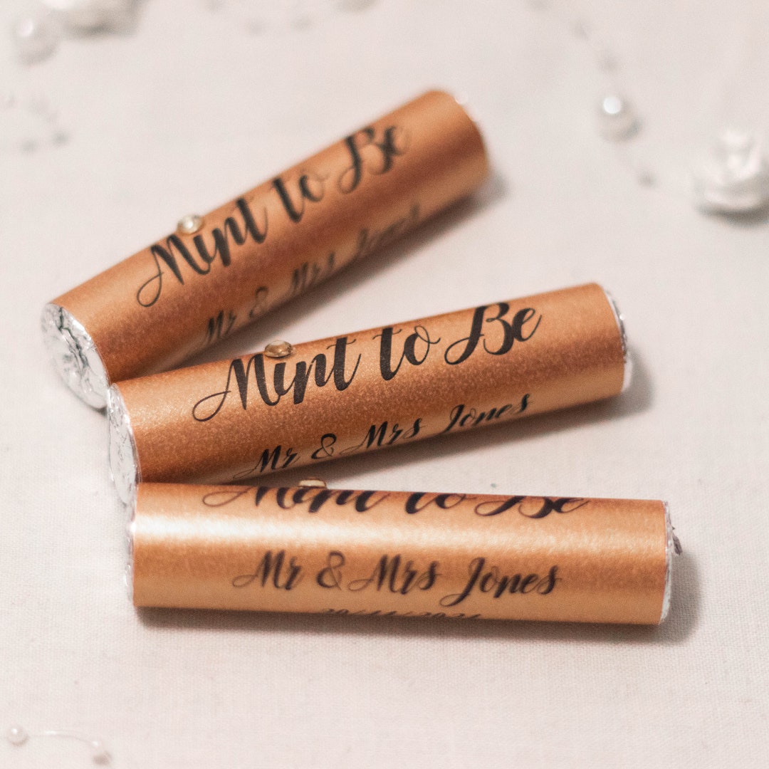 Personalised Wedding Favour Sweets - Mint to Be - Individually Wrapped ...