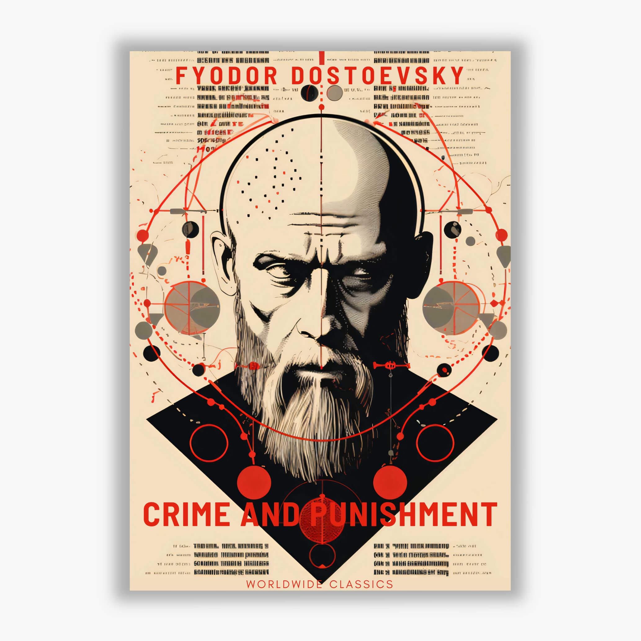 Crime and Punishment - Fyodor Dostoevsky - Classic Literature Wall Art ...