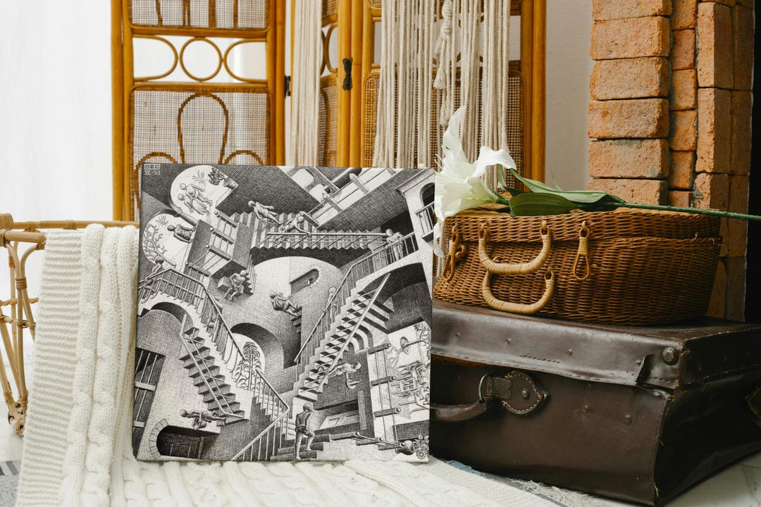 M C Escher - Relativity / Canvas Print - Etsy