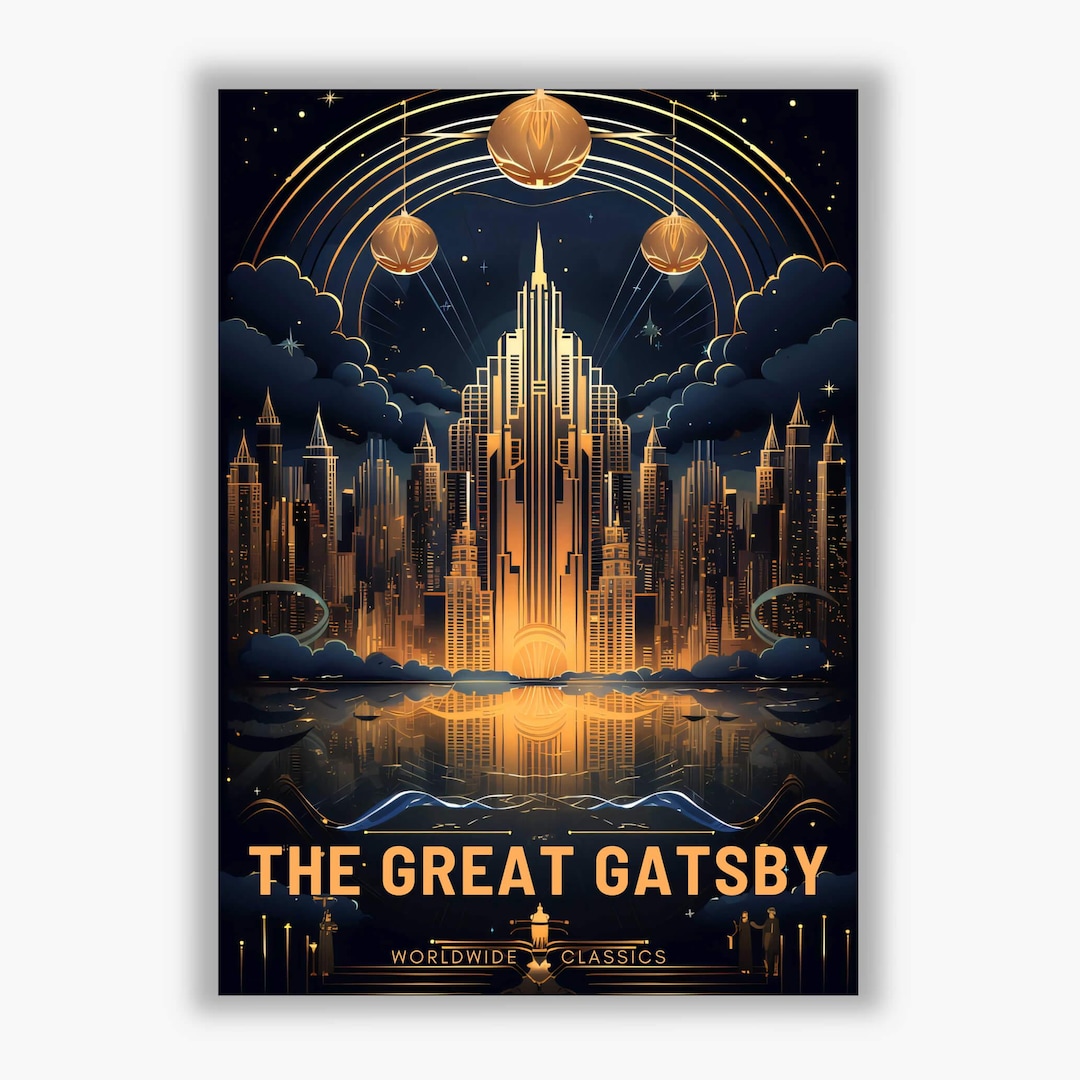 The Great Gatsby - F. Scott Fitzgerald - Classic Literature Wall Art ...