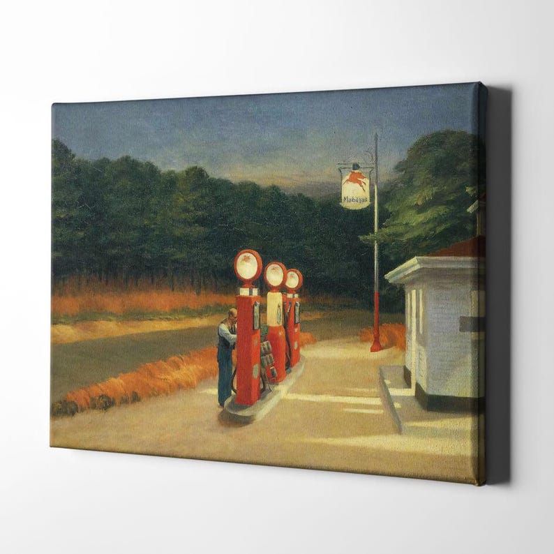Edward Hopper - Gas / Canvas Print - Etsy