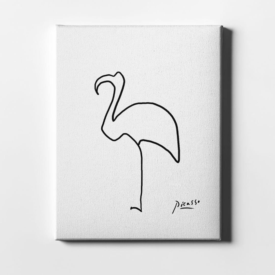 Pablo Picasso - Flamingo / Canvas Print - Etsy