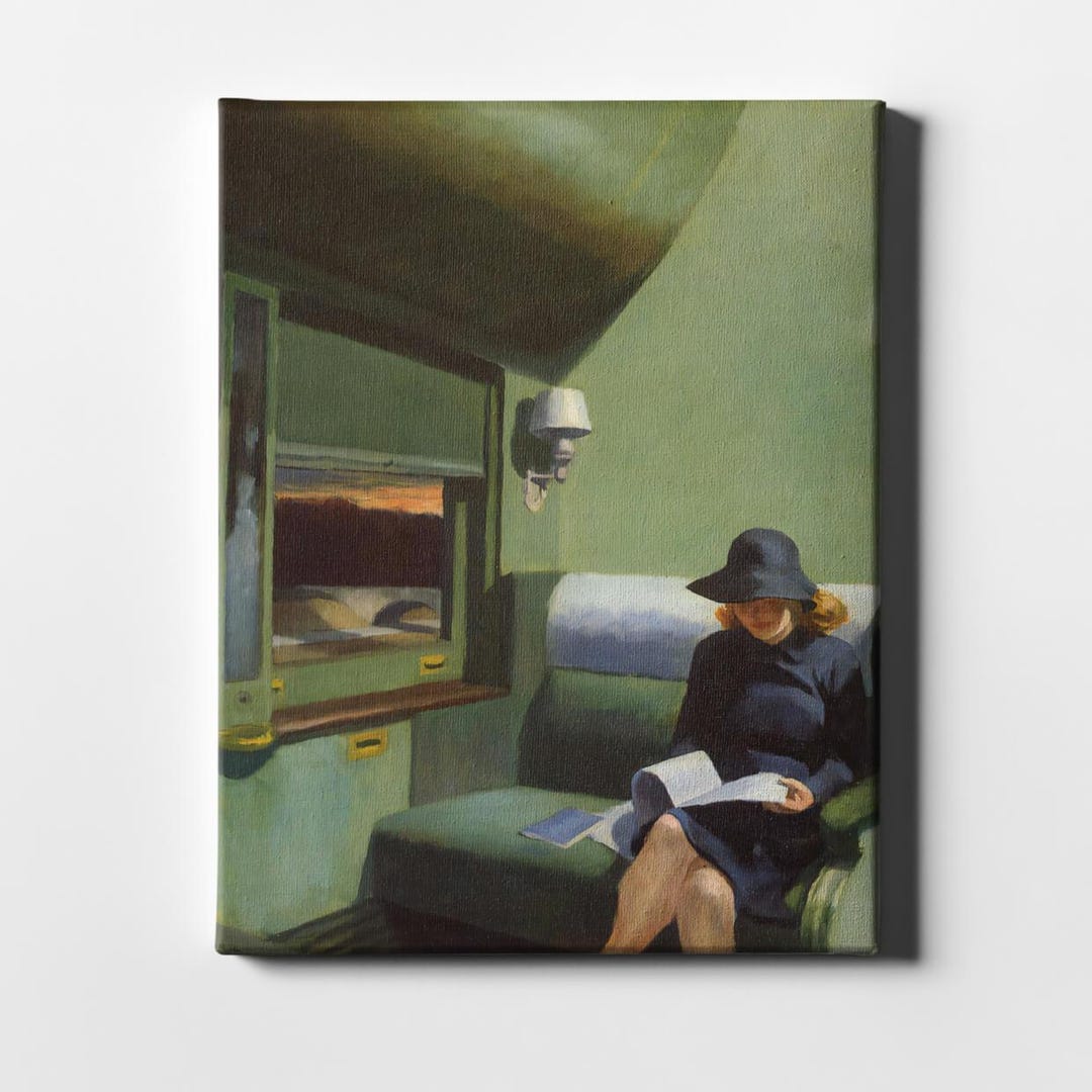 Edward Hopper - Compartment C Car / Canvas Print - Etsy