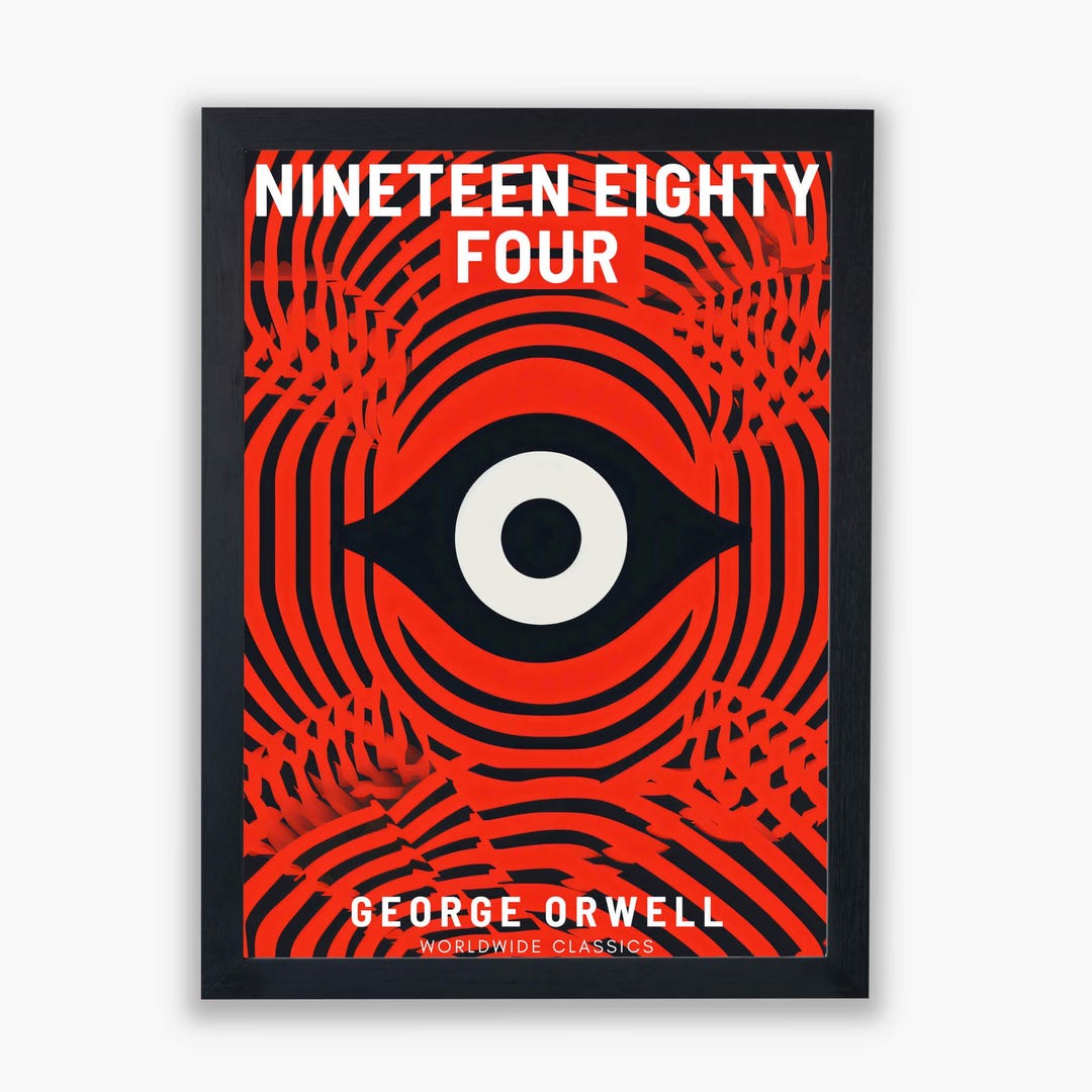 Nineteen Eighty Four - George Orwell - Classic Literature Wall Art ...