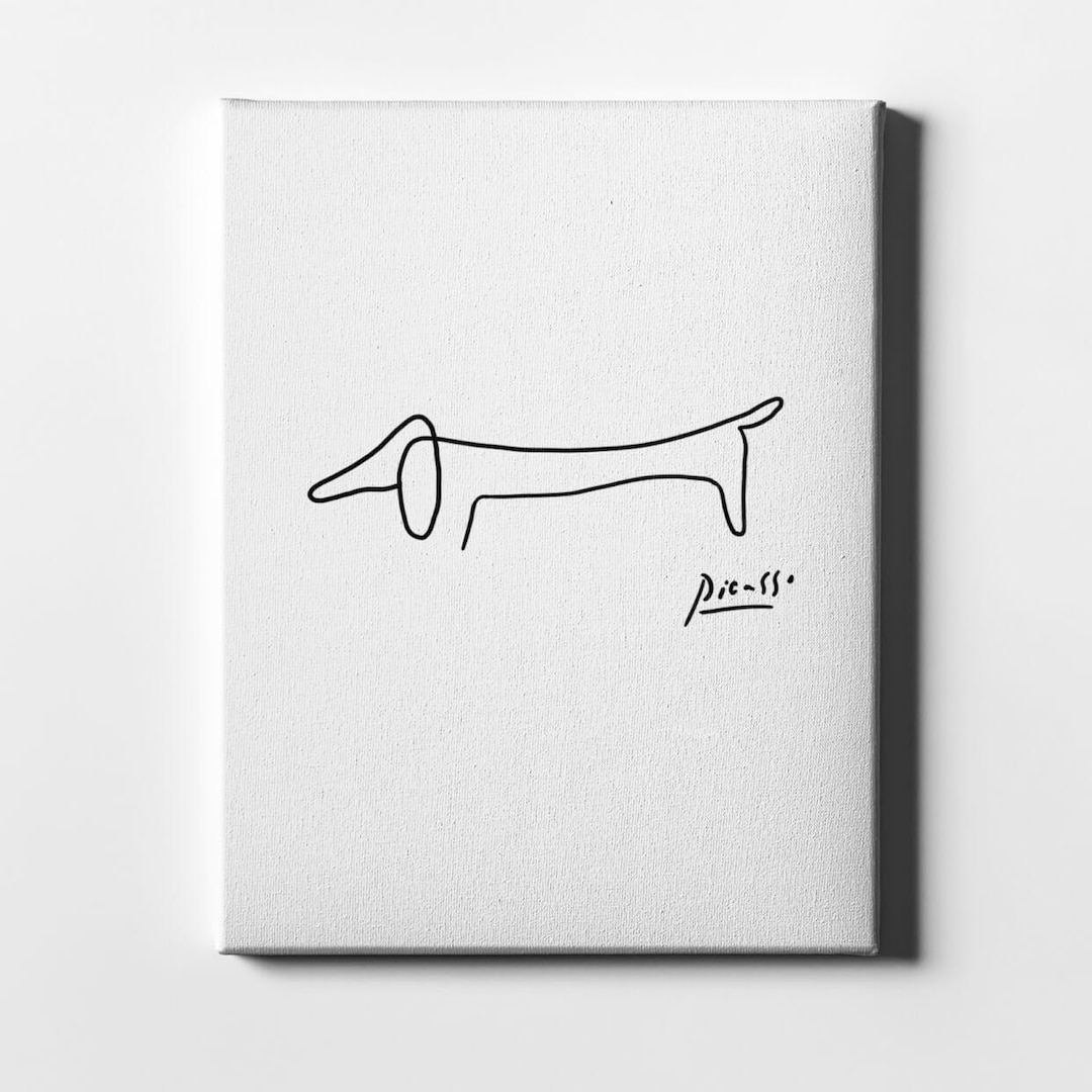 Pablo Picasso - Sausage Dog / Canvas Print - Etsy