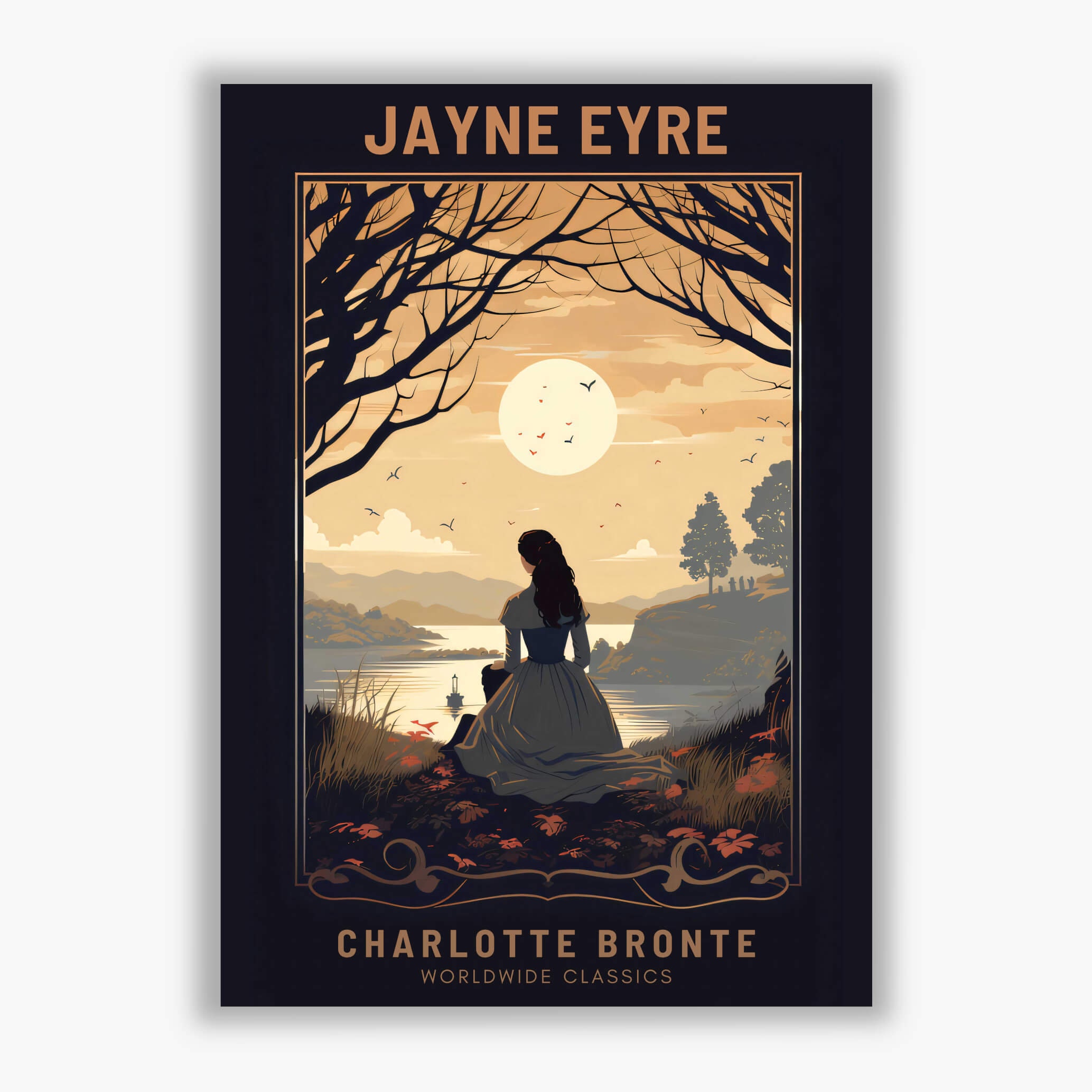 Jayne Eyre Charlotte Bronte Classic Literature Wall Art Poster/print ...