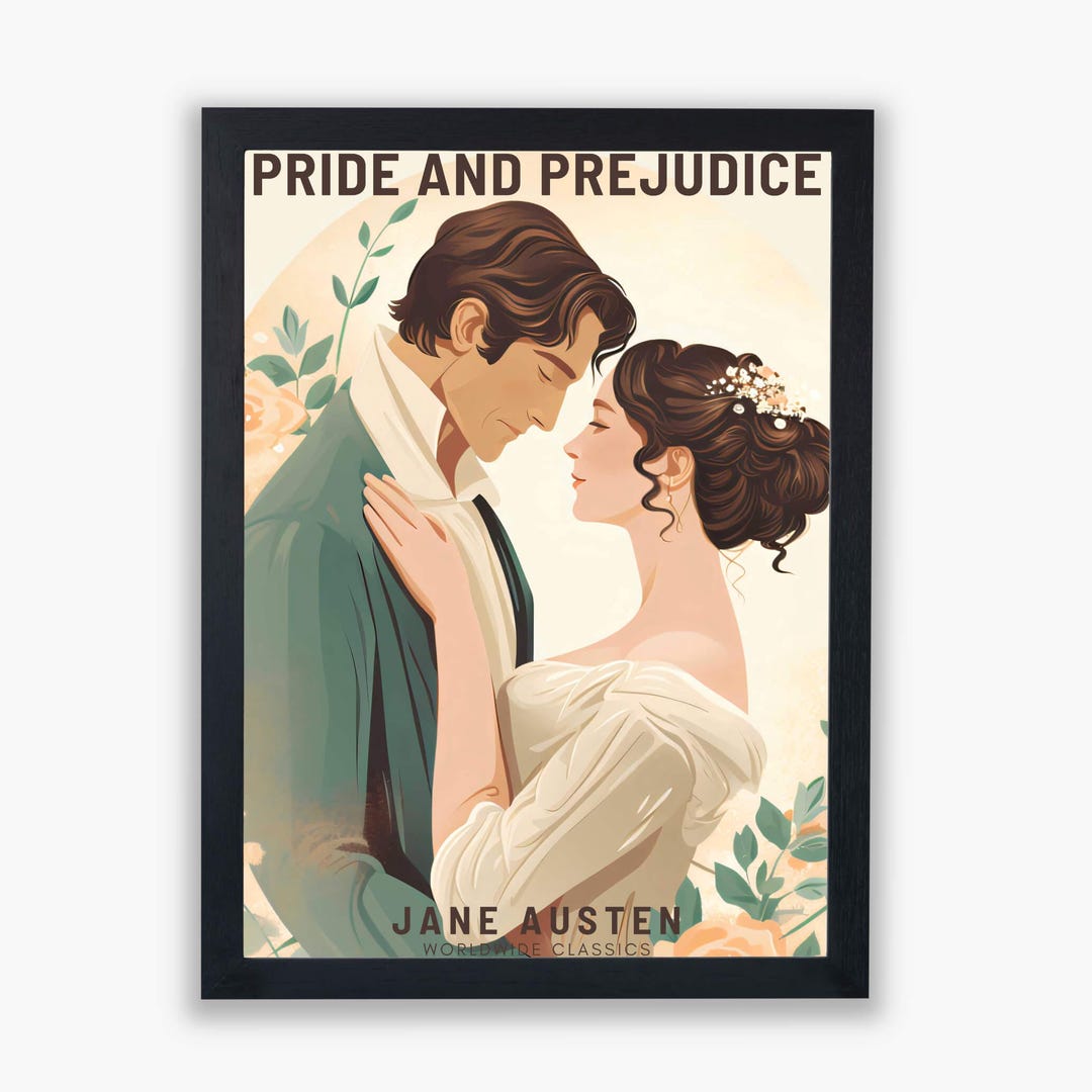 Pride and Prejudice - Jane Austen - Classic Literature Wall Art ...