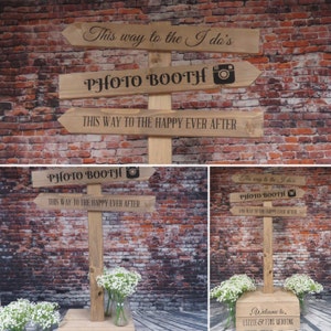 Personalised Wedding Signpost, Rustic Sign, Crate Direction Sign Post ...