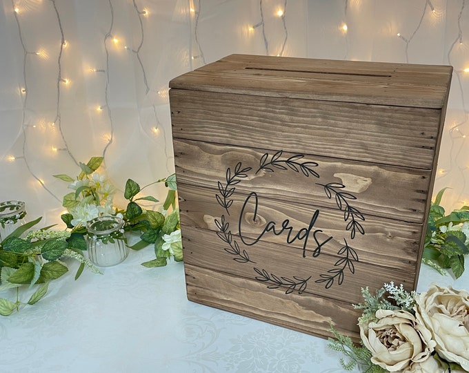 WEDDING POST BOX (cards) Rustic Wooden Wedding Card Box, Vintage Style ...