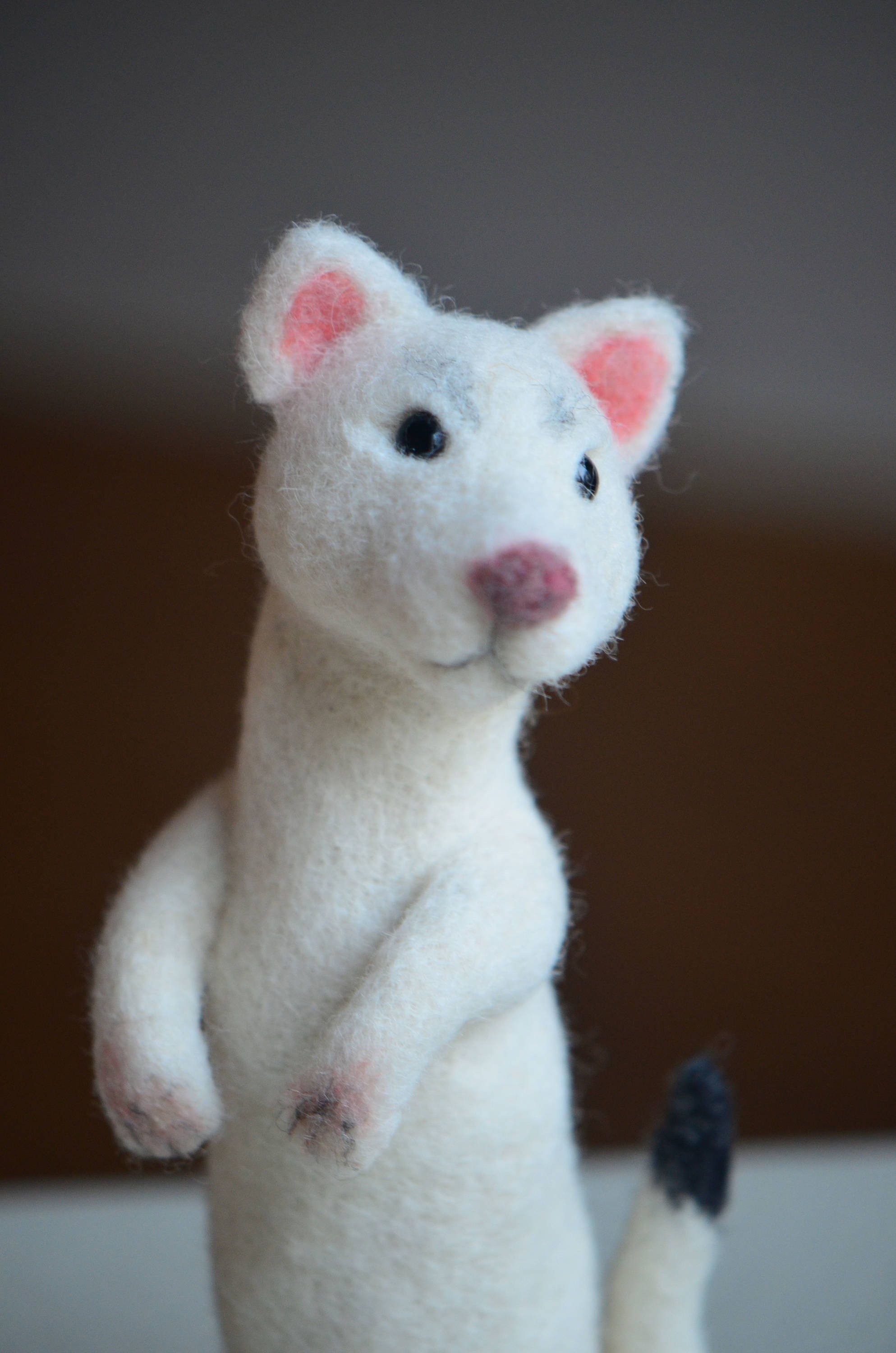 Needle Felted Sculpture Ermine Nature Animals Wool Toy Ermine - Etsy