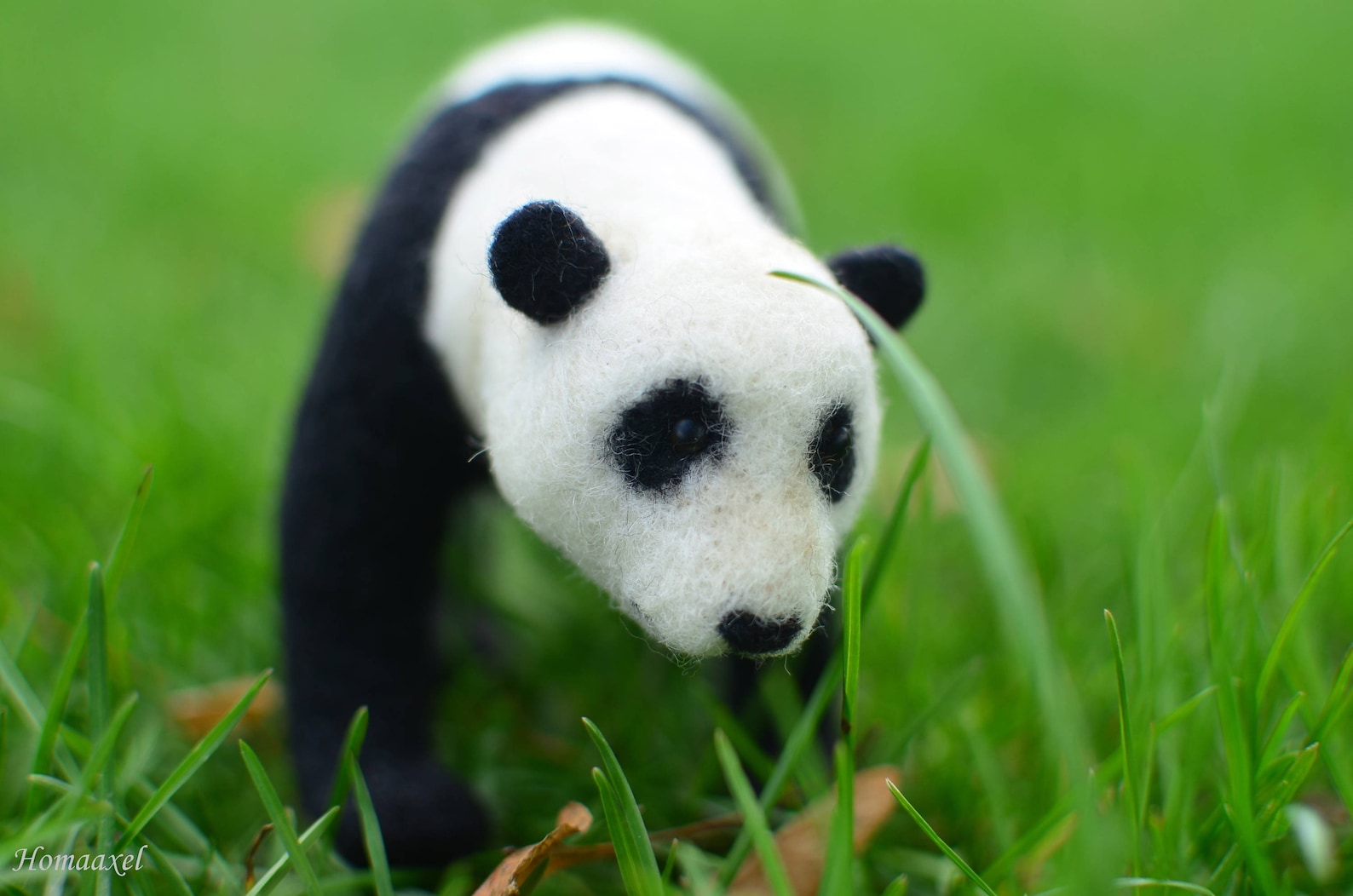 Needle Felted Toy Giant Panda, Little Wool Toy Big Panda, Wool Handmade ...