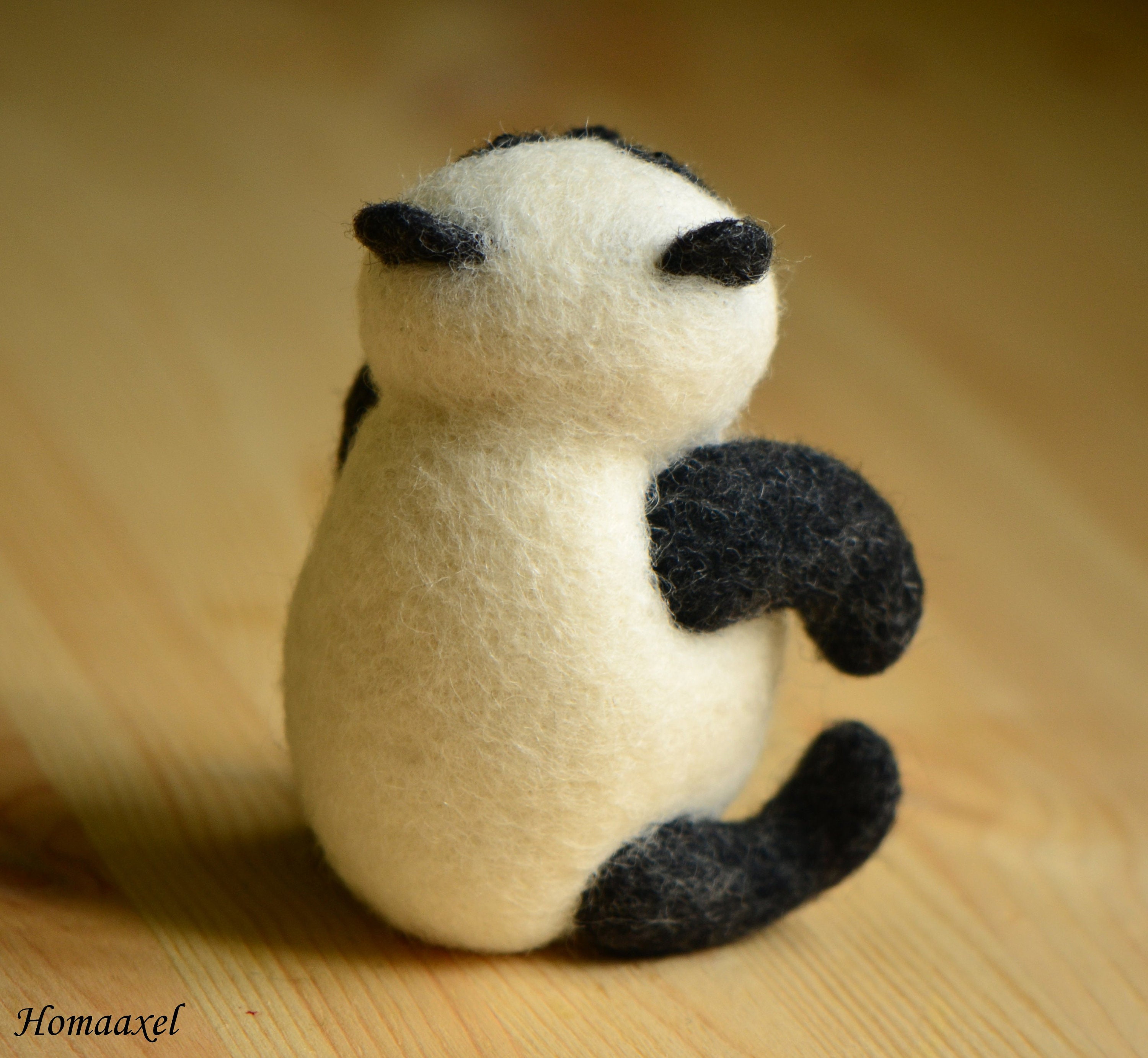 Needle Felted Little Toy Panda, Handmade Funny Wool Toy Panda - Etsy