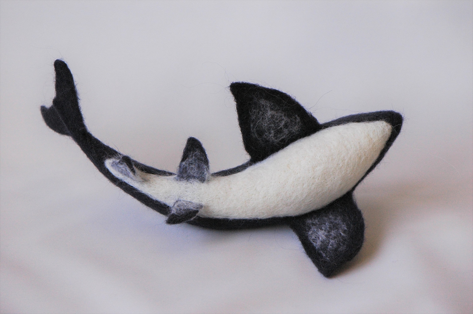 Soft Wool Sculpture Shark, Handmade Needle Felted Toy Shark, Small Wool ...