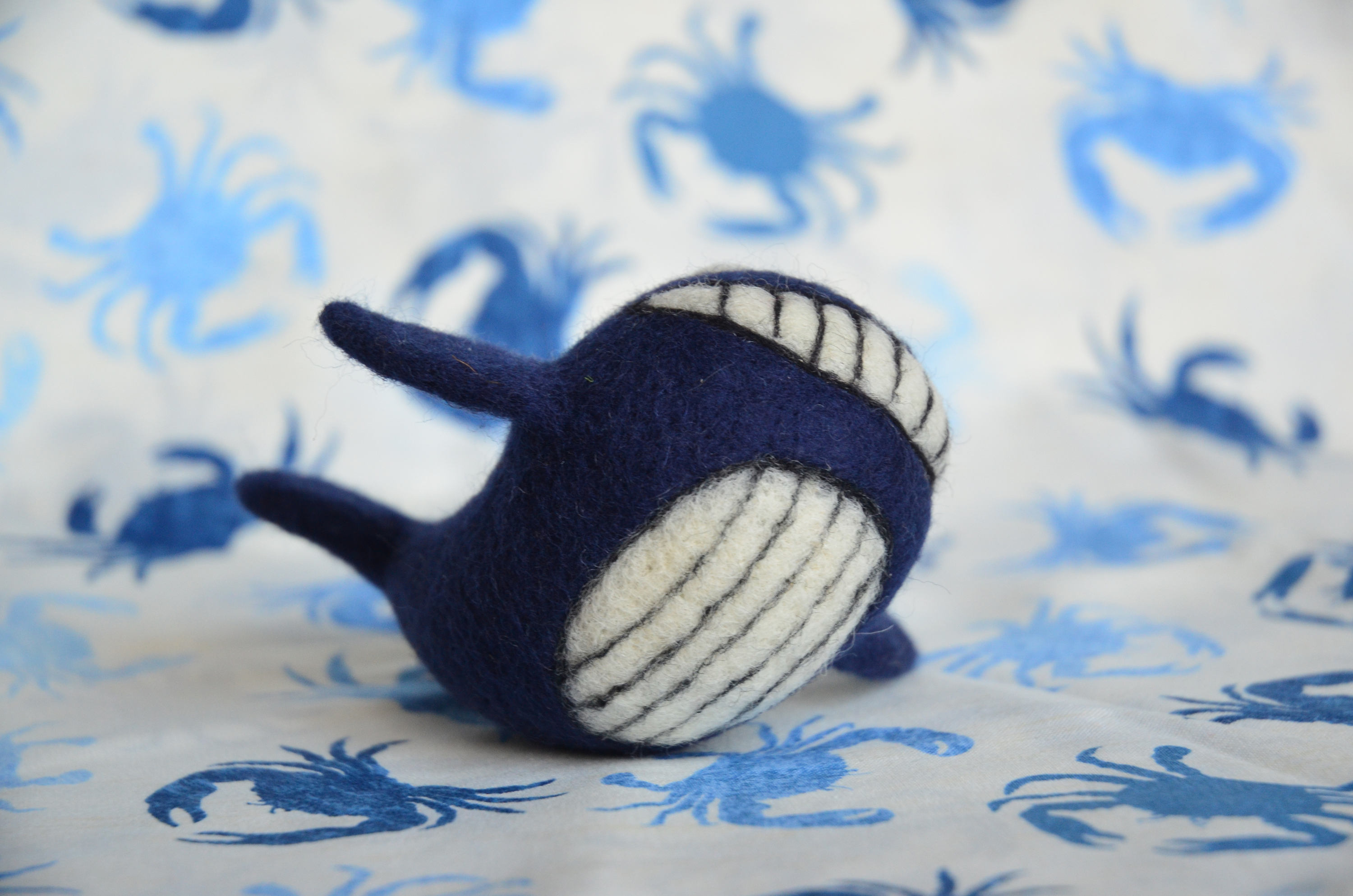 Little Needle Felted Toy Whale, Wool Toy Whale Nautical Style Decor - Etsy