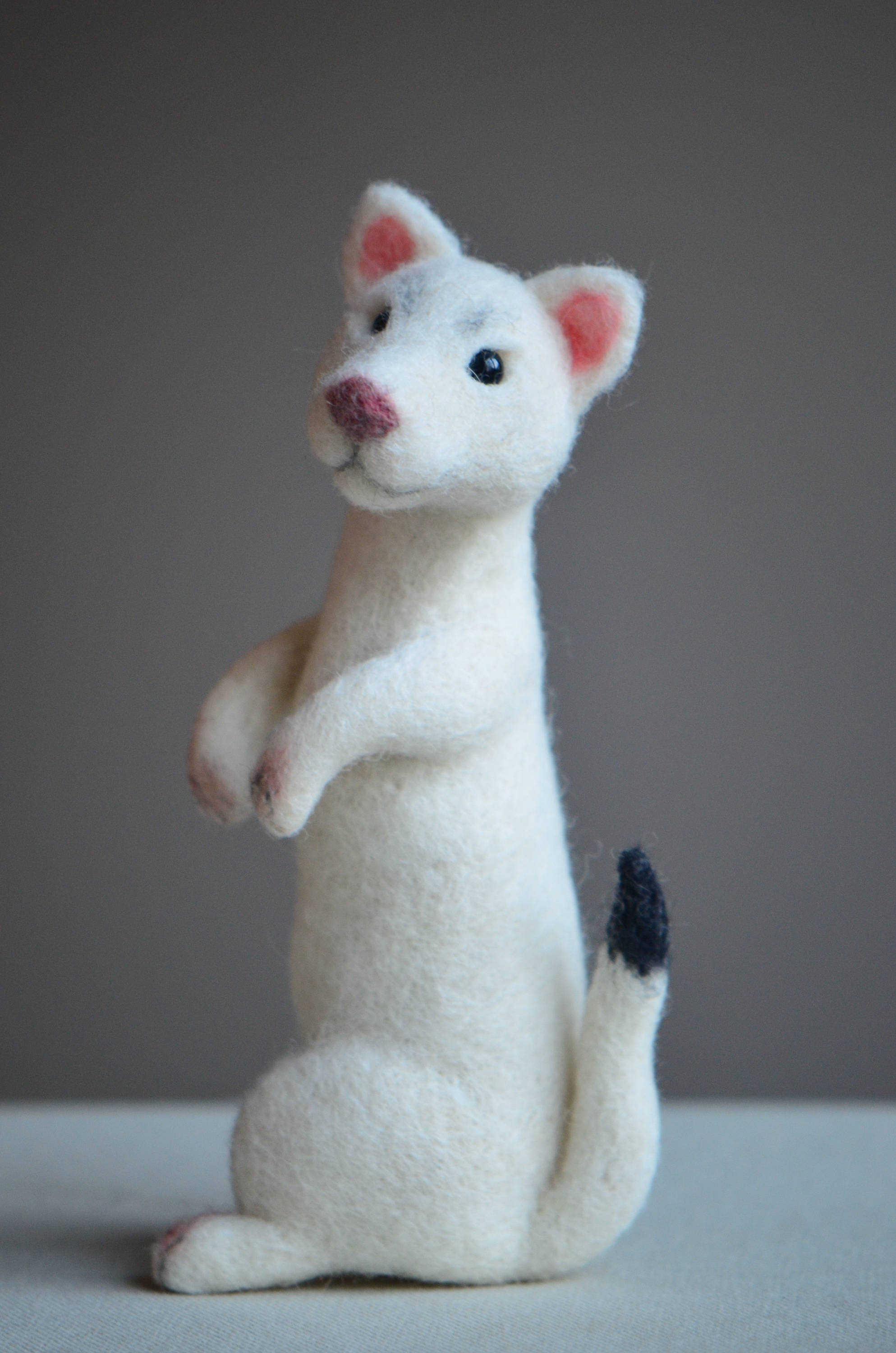 Needle Felted Sculpture Ermine Nature Animals Wool Toy Ermine - Etsy