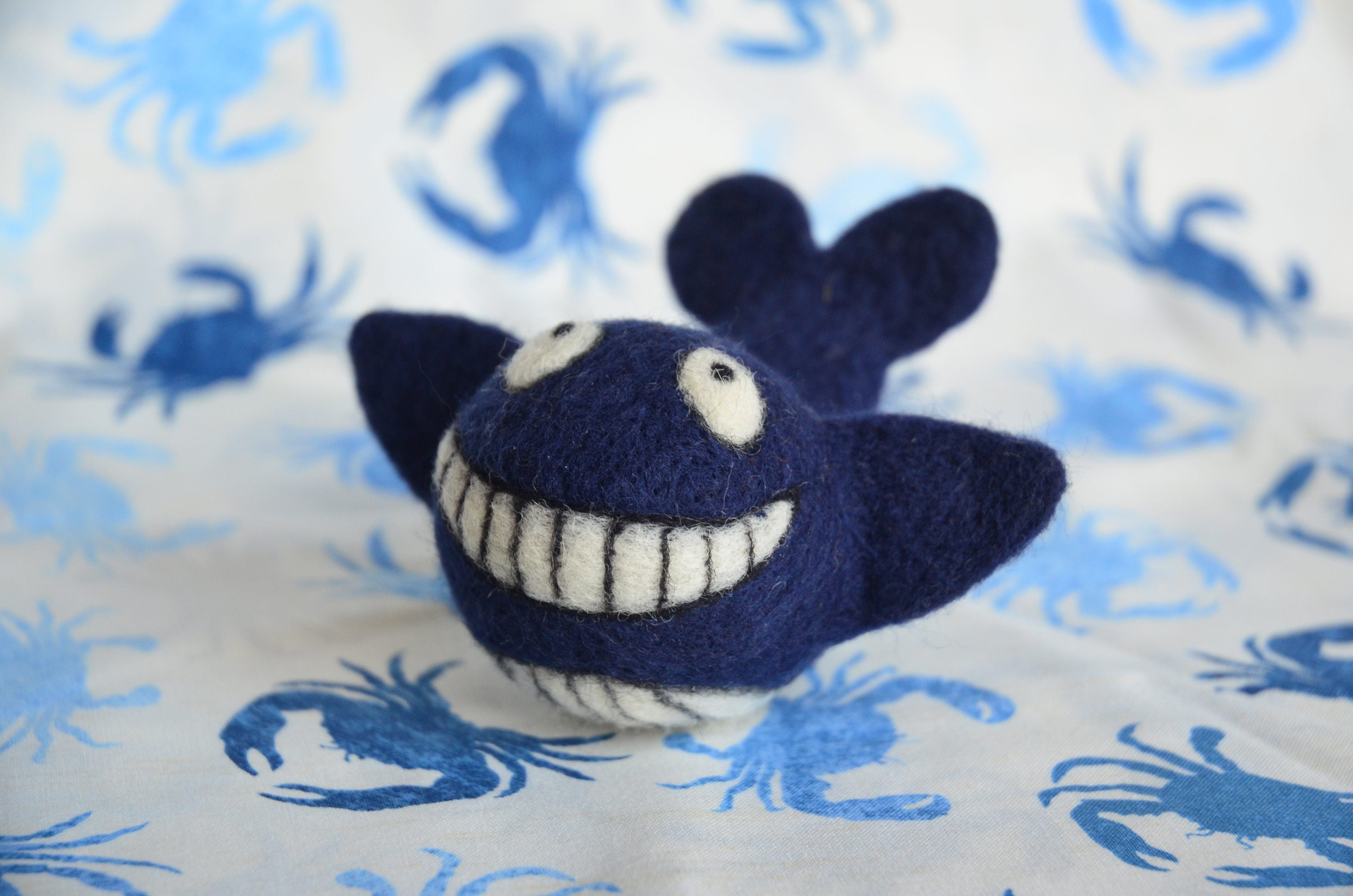 Little Needle Felted Toy Whale, Wool Toy Whale Nautical Style Decor - Etsy