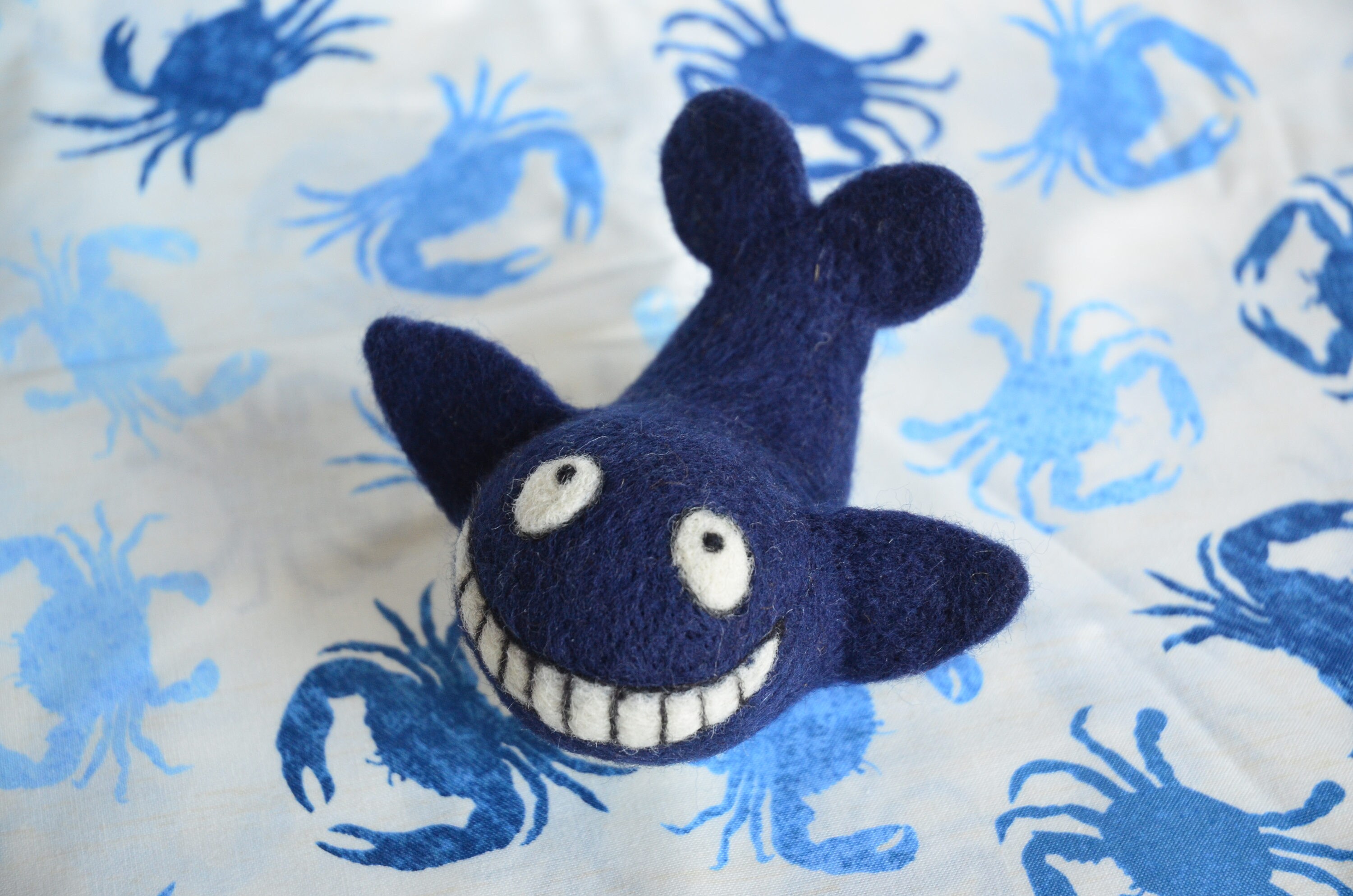 Little Needle Felted Toy Whale, Wool Toy Whale Nautical Style Decor - Etsy