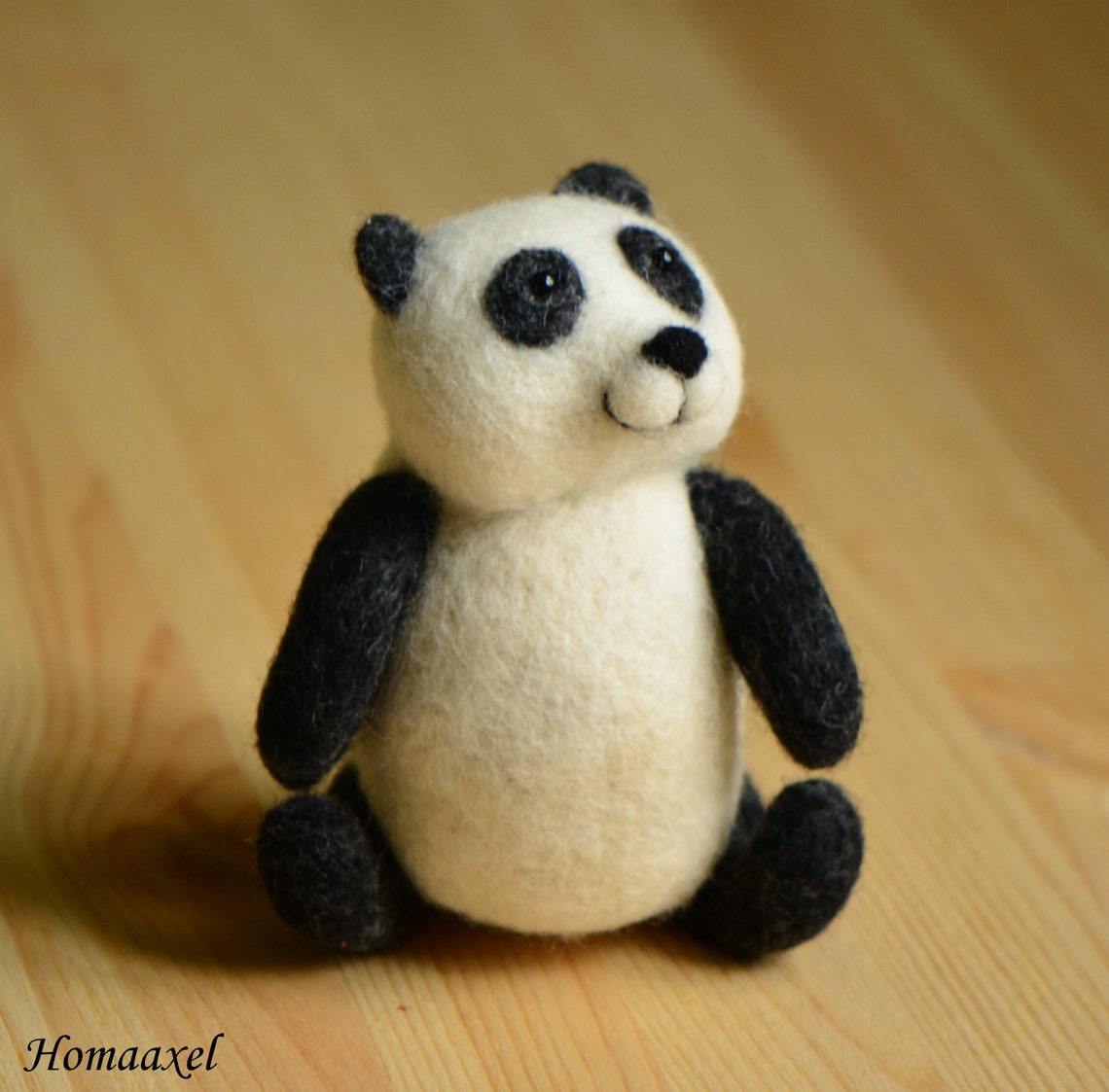 Needle Felted Little Toy Panda, Handmade Funny Wool Toy Panda - Etsy