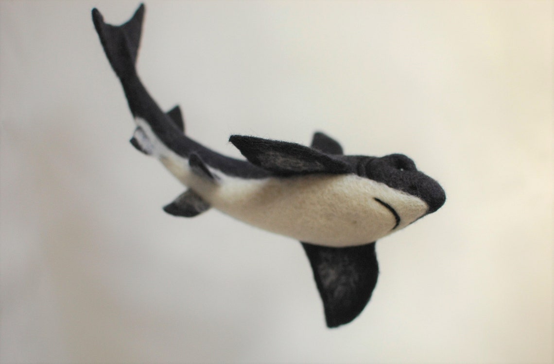 Soft Wool Sculpture Shark, Handmade Needle Felted Toy Shark, Small Wool ...