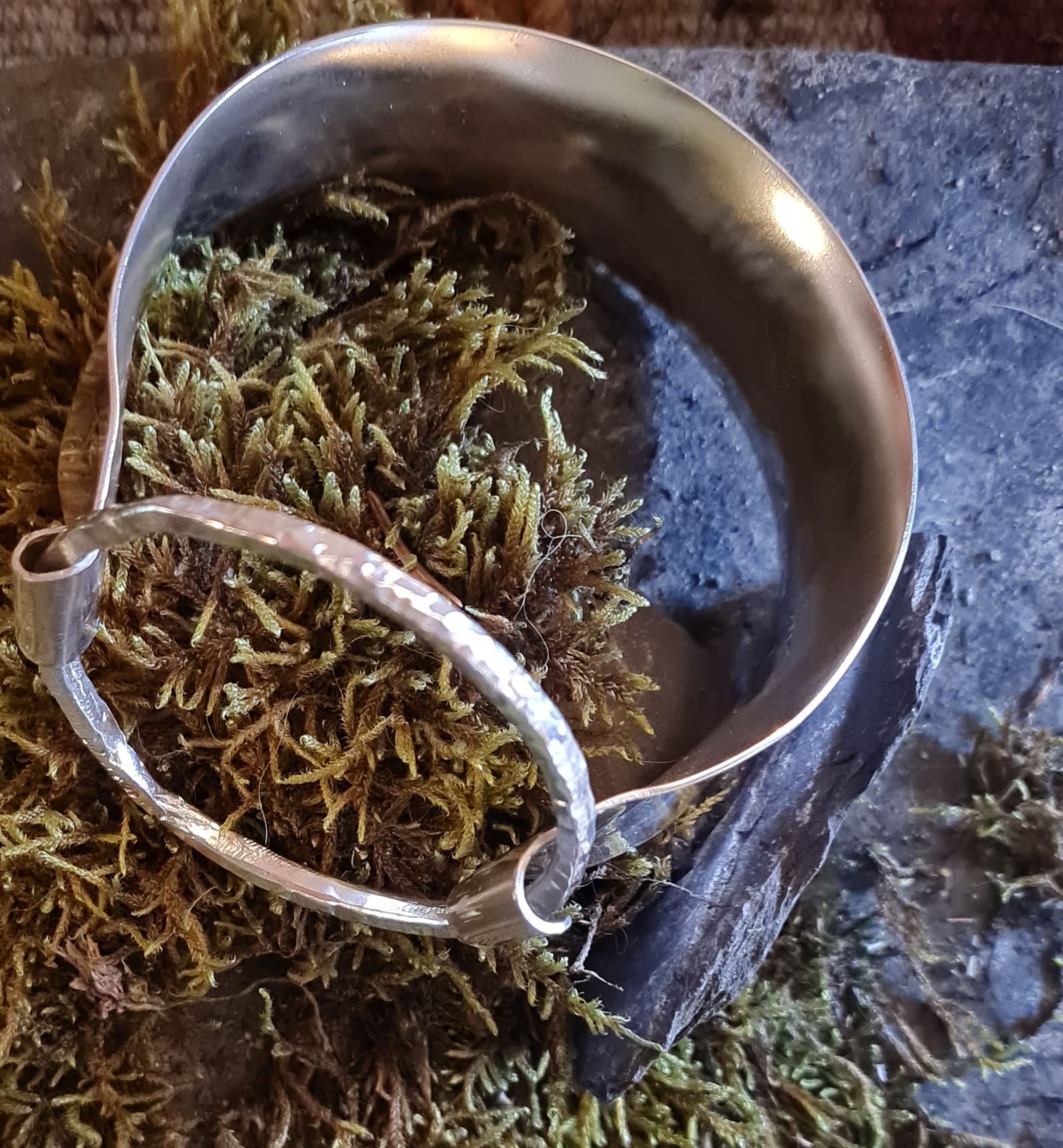 Martyn Silver Cuff With Round Hook Clasp - Etsy