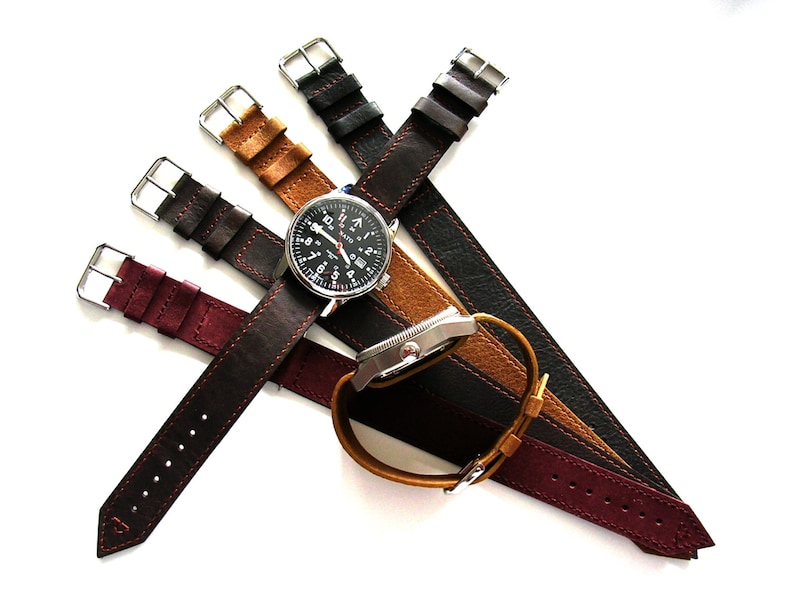 1pc NATO ® Liberator ™ Military Wwii Bomber Leather Bund Watchband Raf ...