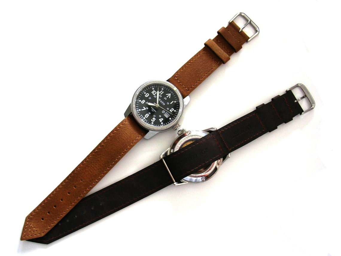 1pc NATO ® Liberator ™ Military Wwii Bomber Leather Bund Watchband Raf ...
