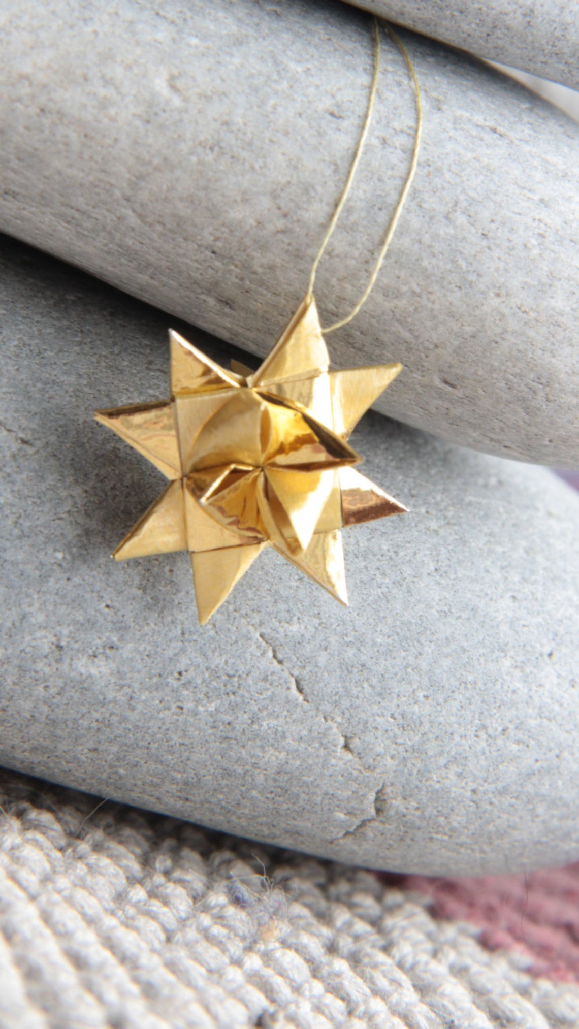 Pleated Ribbon Stars (metallic Gold) - Etsy