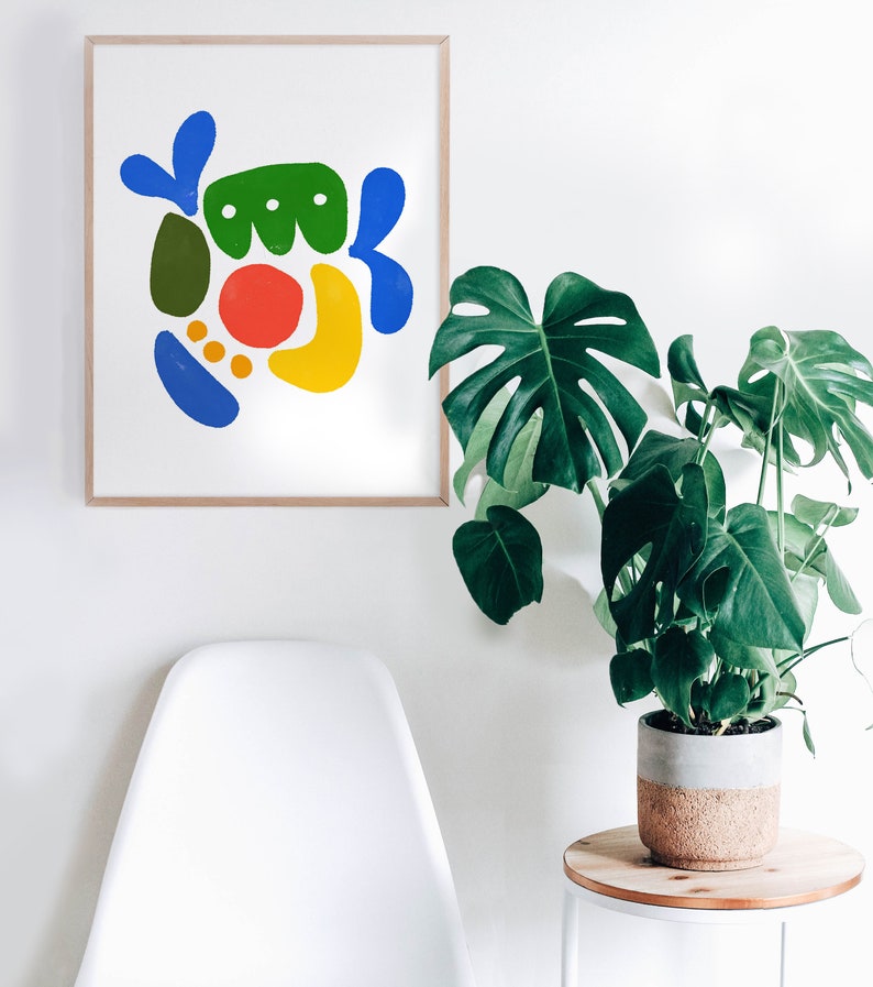 Watercolor Blob Abstract Art Print, Abstract Art, Minimal Art, Modern ...